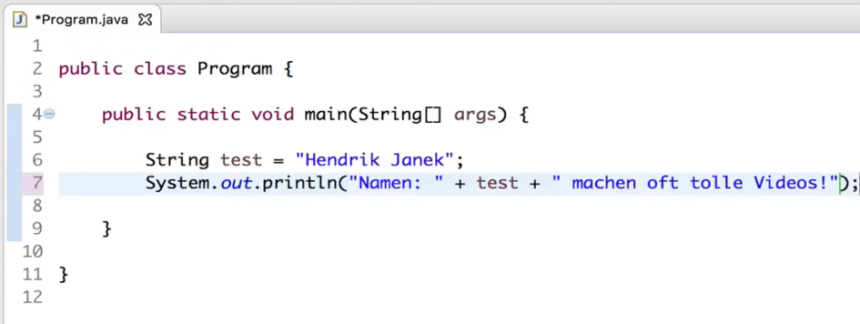 Java String - Die Klasse String erklärt [mit Video]