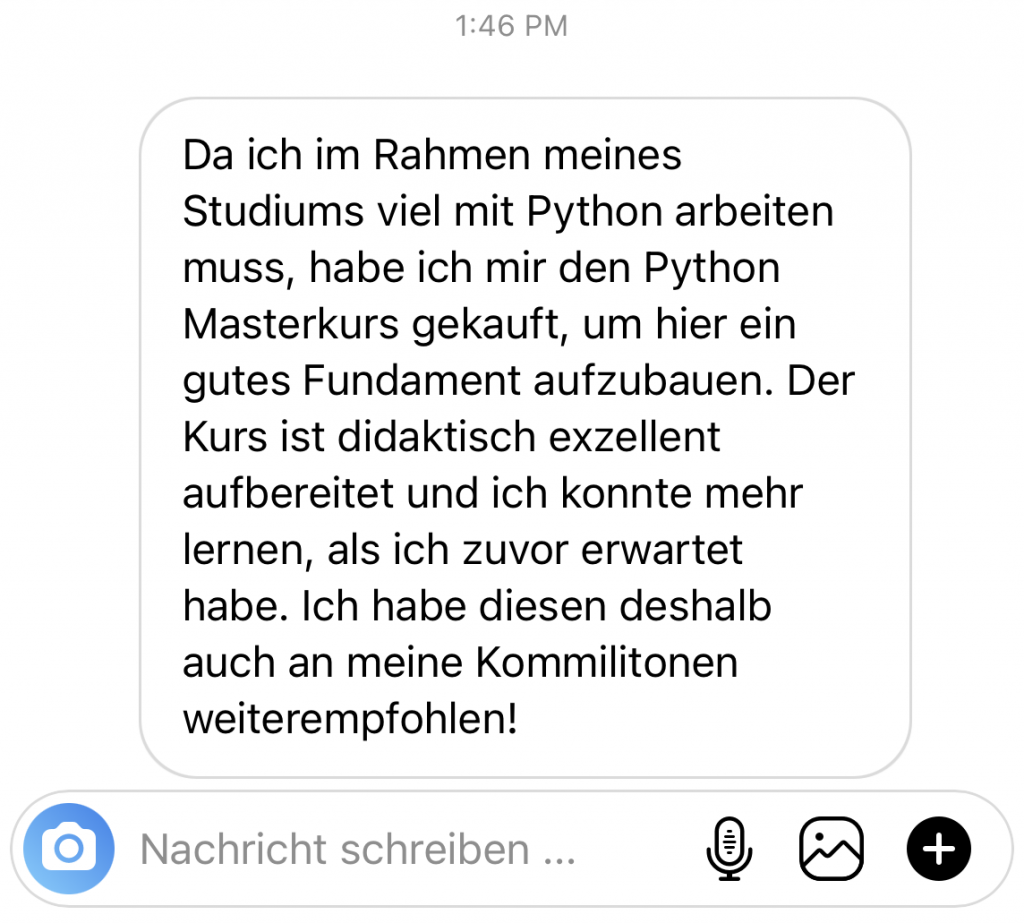 Python Kurs für Einsteiger - Schritt für Schritt lernen - über 15h Video