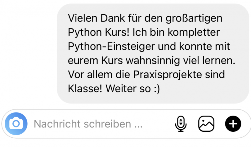 Python Kurs für Einsteiger - Schritt für Schritt lernen - über 15h Video