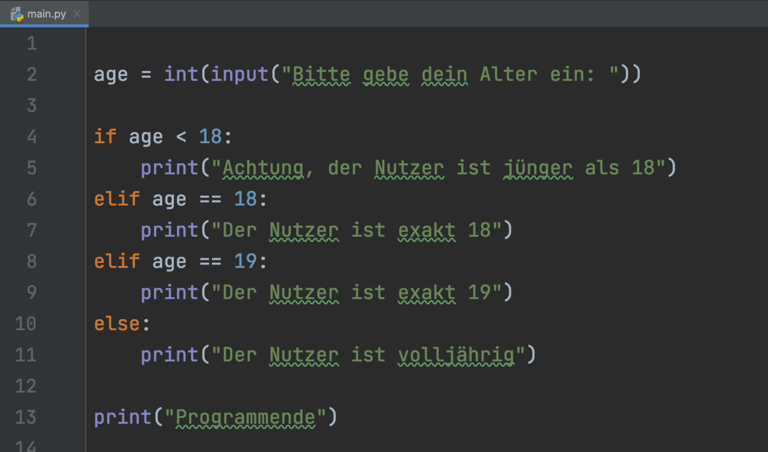 Die Python elif und else Zweige [mit Video] - Problemstellung + Beispiele!