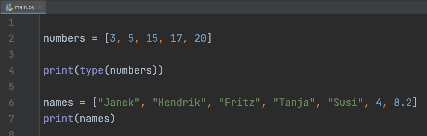 Python Liste Erstellen mit Video Problemstellung Anwendung 