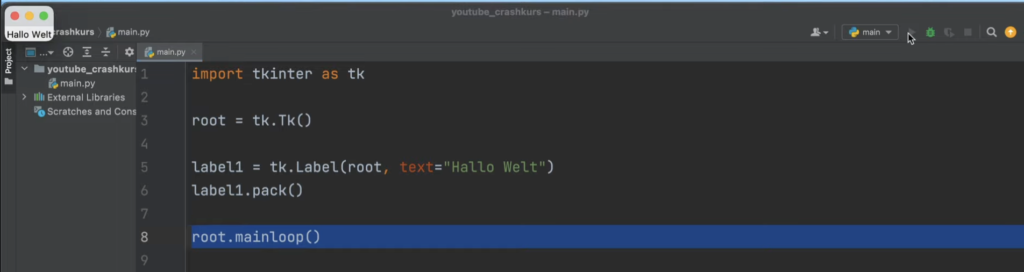 Die Tkinter Event Loop [mit Video]