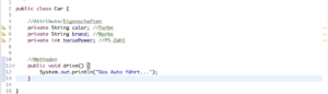 Methoden in Klassen definieren und aufrufen [mit Video]
