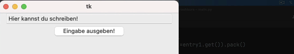 Das Tkinter Entry Widget [mit Video]
