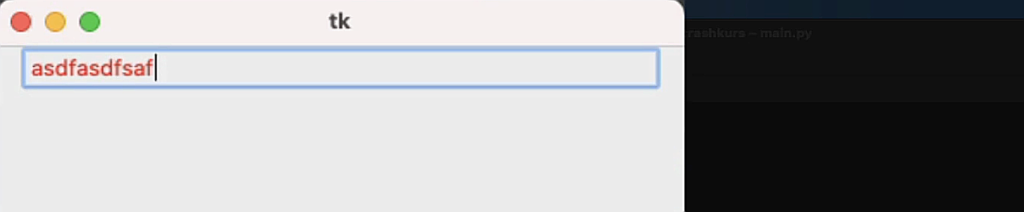 Das Tkinter Entry Widget [mit Video]