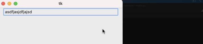 Das Tkinter Entry Widget [mit Video]